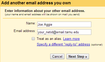 How to add an additional sending address in TAMU Gmail - Texas A&M ...