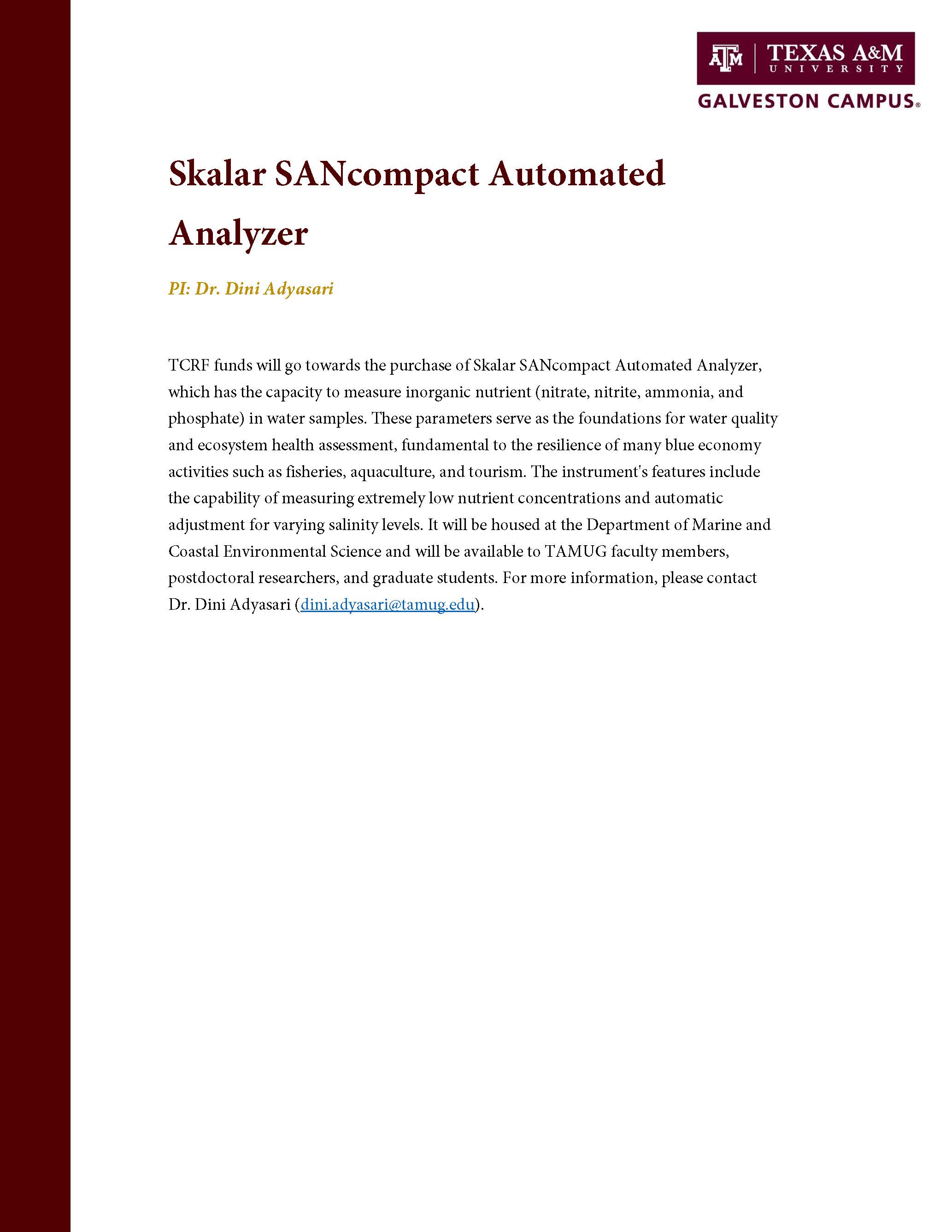 TAMUG Comprehensive Research Funds